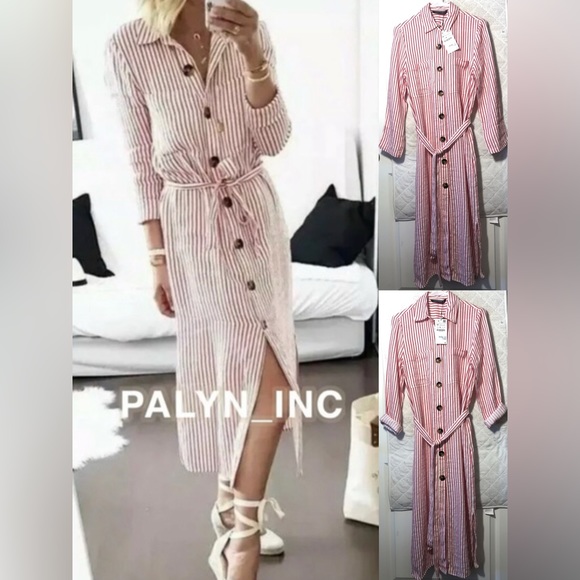 Zara | Dresses | Nwt Zara Long Flowing Striped Tunic Dress | Poshmark